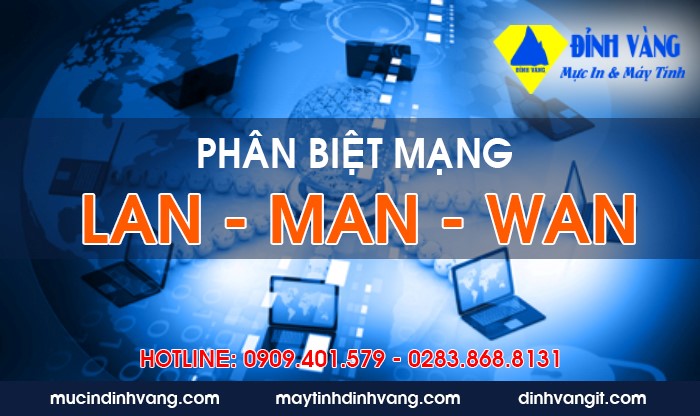 PHÂN BIỆT MẠNG LAN - WAN - MAN - Trung tâm mực in Đỉnh Vàng